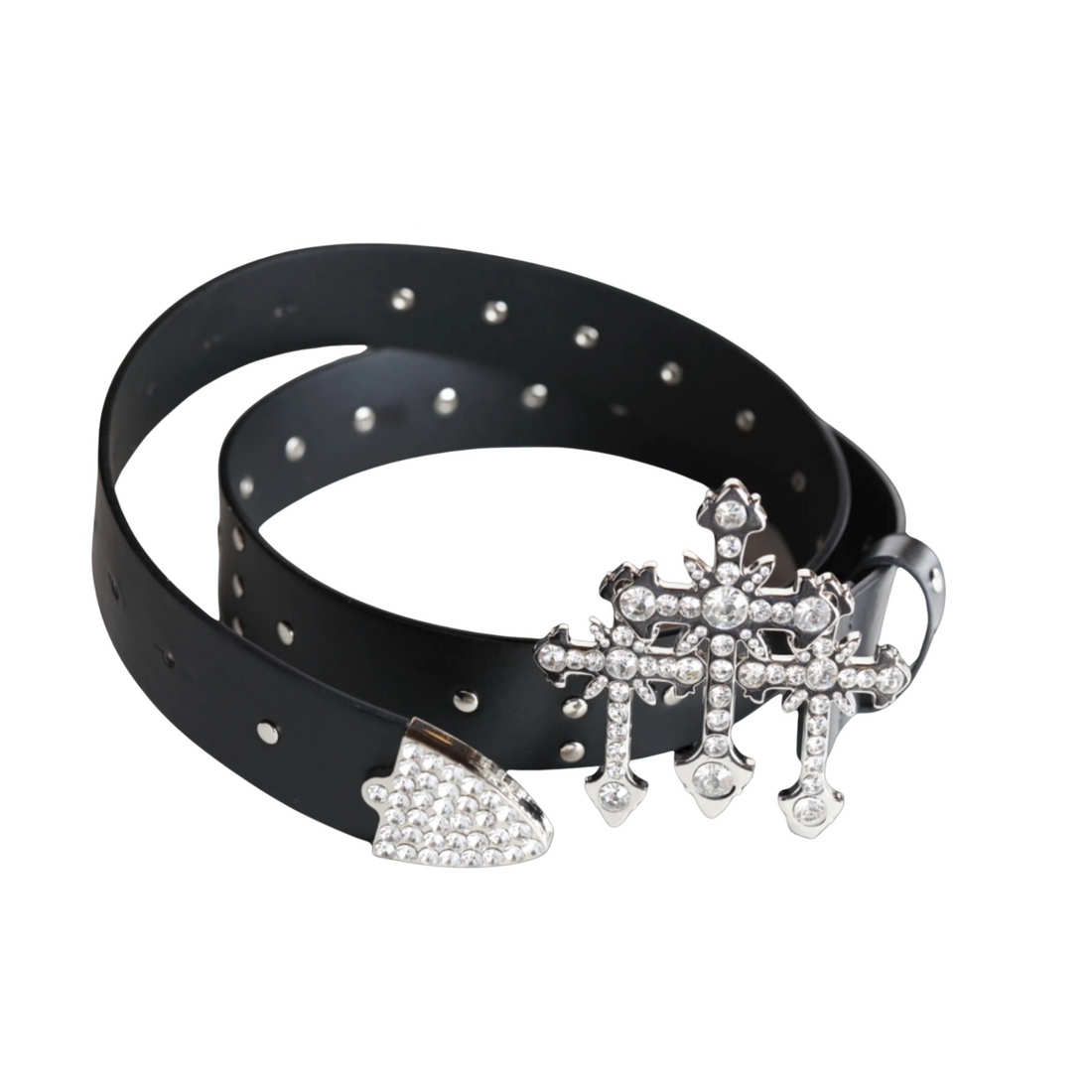Triple Cross studded Belt – LifesNeverEndingStory